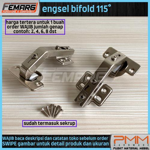 Jual engsel sendok bifold FEMARG | engsel sudut lipat 115° bivold - Kab ...