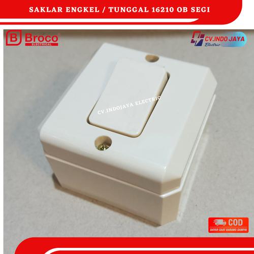 Jual Saklar Engkel/saklar tunggal Broco out bow segi cream - Kab ...