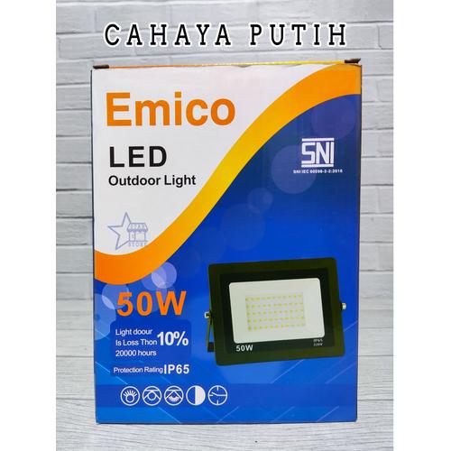 Jual Lampu Sorot Led 50 Watt Emico Flood Light 50w Tembak Outdoor - Putih - Kota Depok - Terang ...