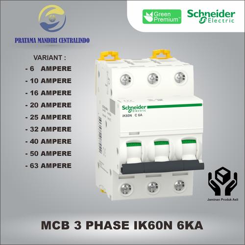 Jual MCB iK60N 3 PHASE 6kA SCHNEIDER 3P- 6A/10A/16A/20A/25A/32A/40A/50A/63A - 40A - Jakarta ...