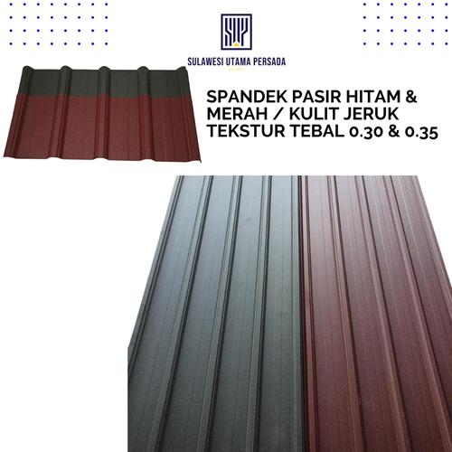 Jual atap spandek tekstur hitam pasir/kulit jeruk harga per meter ...