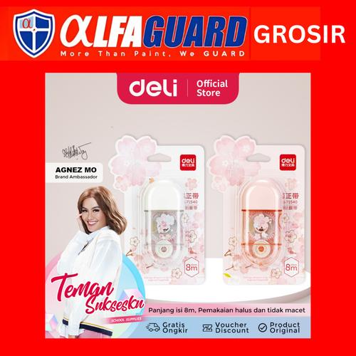 Jual Deli Correction Tape 8m Tipe-x Kertas Deli BUNGA Tipx Kering 71540 ...