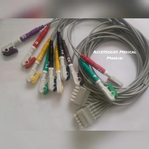 Jual Kabel Ekg/Ecg/Treadmill GE Lead Wire 10 Lead Banana to Clip - Kota ...
