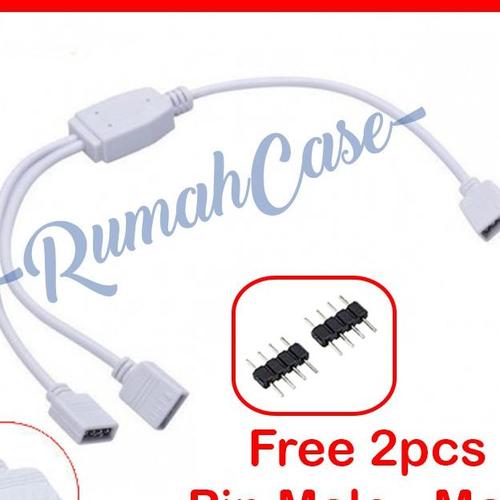 Jual SUPER SPLITTER CABANG 2 3 4 LED STRIP RGB 4 PIN HEADER KABEL MALE - Cabang 2, Putih - Kota ...