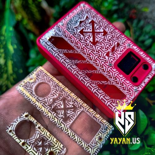 Jual San aio Panel set Acrylic clear offwhite crown pattern - Kota ...