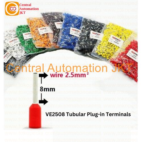 Jual Skun Ferrules E2508 Kabel 2.5mm Insulated Tubular Wire Crimp ...