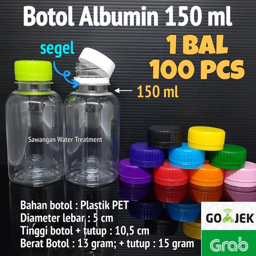 Jual Botol gendut 150 ml / botol 150 ml / botol albumin 150 ml GOJEK ...