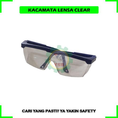 Jual Kacamata Kaca Mata Safety Kerja Pelindung Grinda Lensa Kotak Bening - Kab. Malang - Yakin ...