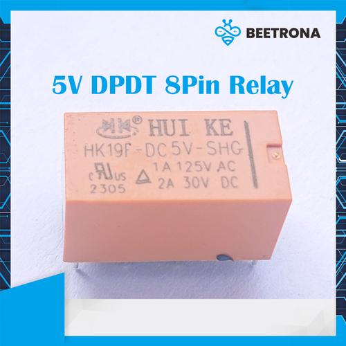 Jual Relay HK19F 5V 8pin DPDT 2 Channel SPDT 8 kaki 5VDC - Kab. Sleman ...