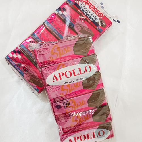 Jual Apollo Apolo LOVIN Wafer Biskuit Susu Krim/ Chocolate Coklat 2 ...