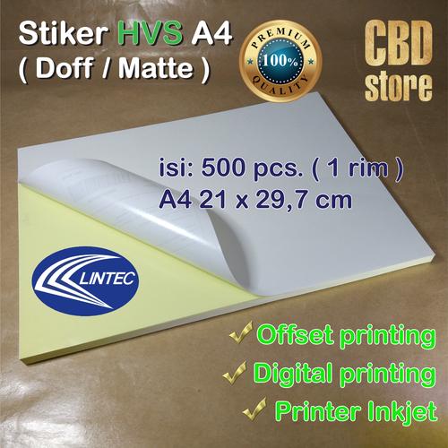 Jual Stiker HVS A4 21 x 29,7 cm 500 lembar ( 1 Rim ) Sticker HVS A4 ...