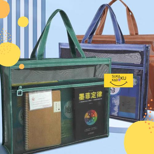 Promo Document Bag Zipper Mesh Map Organizer Dokumen Berkas A4 ...