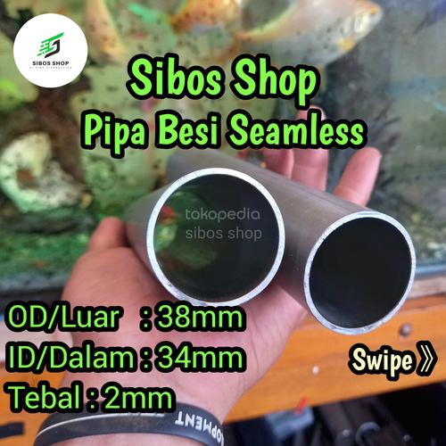 Jual Pipa Besi Seamless Od 38mm / Id 34mm Tebal 2mm Panjang 20cm s.d ...