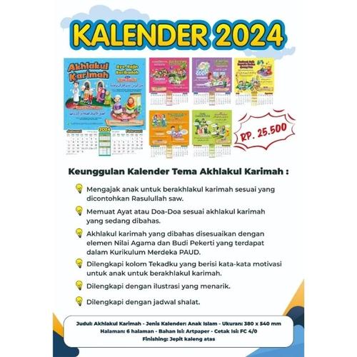 Jual Kalender Dinding Anak 2024 Zikrul - Kota Depok - kameela_bookstore ...
