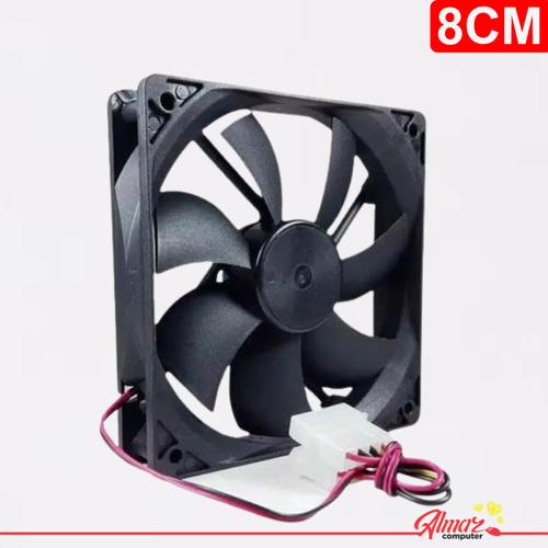 Jual Fan Case 8CM Black / Fan Casing 80mm - Konektor 4pin Molex - Kab ...