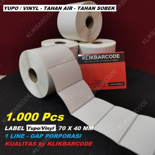 Jual Label Stiker Yupo 70x40mm Kertas Barcode 1 Line 70 x 40 70x40 mm ...