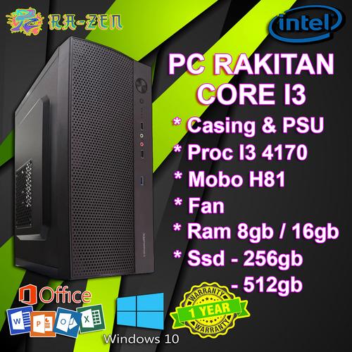 Jual Cpu Rakitan Core i3 Gen 4 ( 4170 ) Ran 8Gb-16Gb Ssd Sata III ...