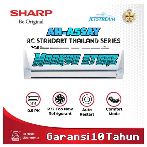 Jual SHARP AC 1/2 PK Standard | AH-A5SAY | AHA5SAY | Freon R32 | 350 ...