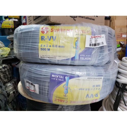 Jual Kabel Telepon Supreme ITC R-VV 2x2x0.6mm (1 roll = 500 meter ...
