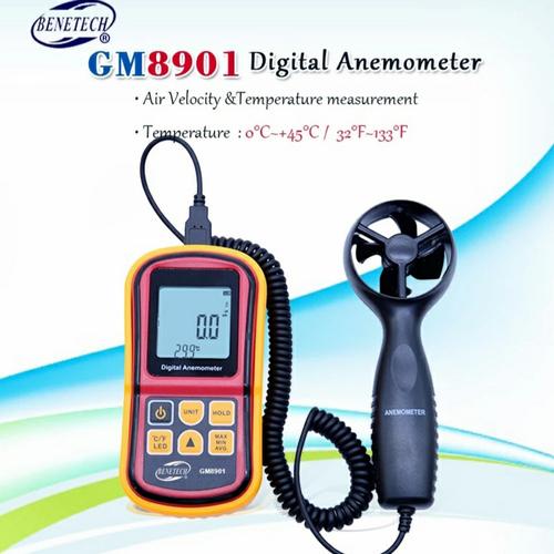 Jual Digital anemometer wind speed meter air meter Anemometer GM8901 ...
