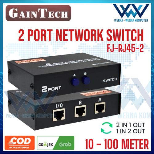 Jual GAINTECH 2 PORT RJ45 LAN NETWORK SWITCH FJ-RJ45-2 - Jakarta Pusat ...