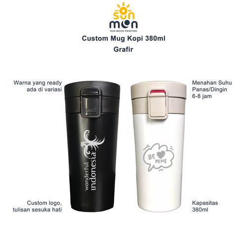 Jual Sun Moon Printing - Mug Kopi 380 mL Custom Grafir - Merah, Grafir ...