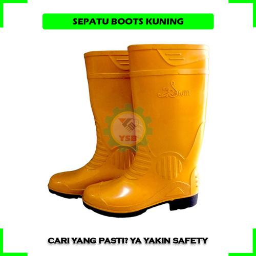 Jual Sepatu Boot Boots Pria Wanita Karet Panjang Kuning Steffi - Kuning, 25 - Kab. Malang ...