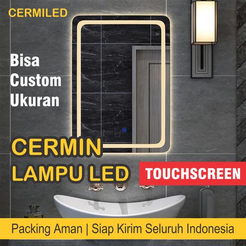 Promo Mirror | Cermin Aesthetic Lampu LED Sensor Sentuh Touchscreen ...