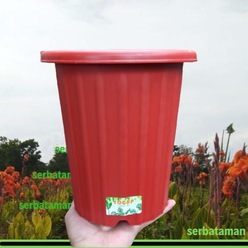 Jual Pot Bunga Yogap YPT 17 Coklat / Pot Tanaman / Pot Plastik - Kota ...