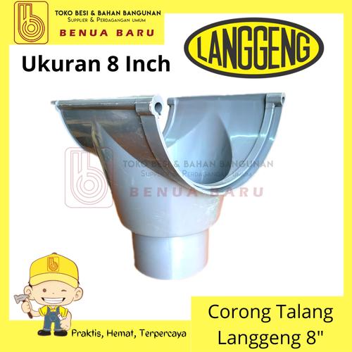 Jual Corong Talang Setengah Lingkaran 8" Langgeng / Corong Talang Air ...