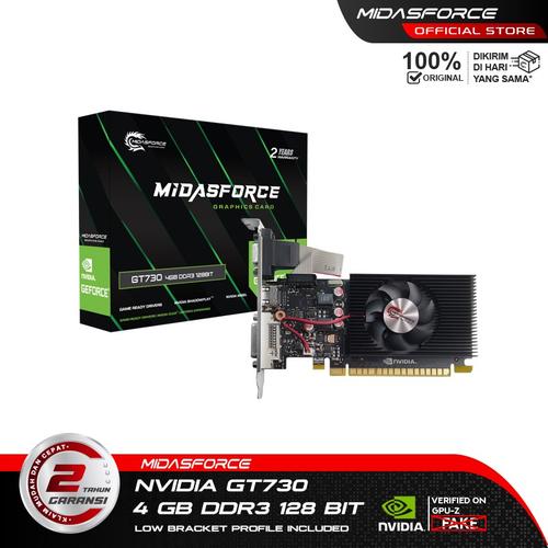 Jual VGA Midasforce GT730 Ddr3 128bit 4gb LP - Nvidia Gt 730 4 gb 128 ...