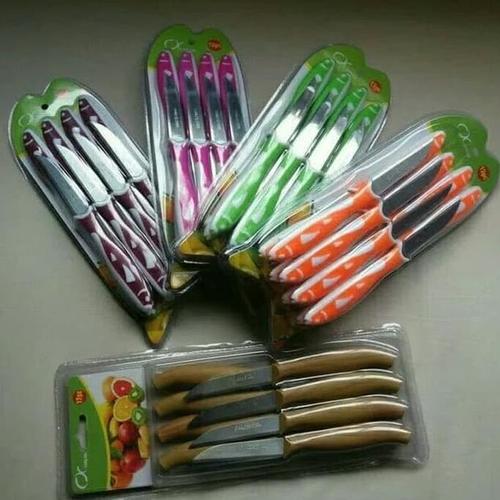 Jual Promo Awal Bulan Pisau Set Mini 12 Pcs Stainless Motif Ikan Dapur ...