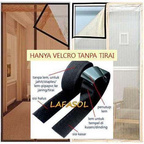 Jual Velkro Tempel Jahit Sangkutan Tirai Magnet Pintu Anti Nyamuk ...