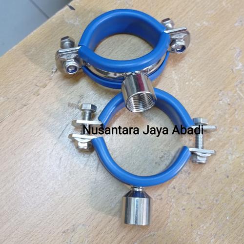 Jual Clamp Pipa Holder Drat Stainless 304 3 " inchi Clamp Support ...