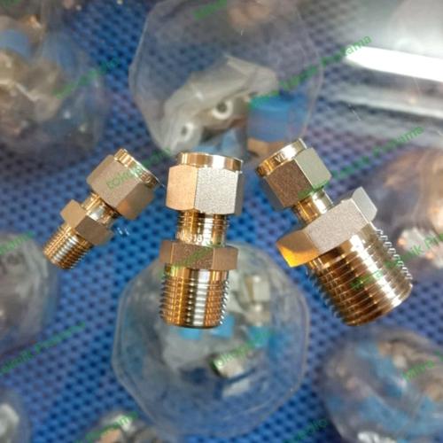 Jual Male Connector Konektor Tubing Stainless 316 8mm x Npt 1/2" inch ...