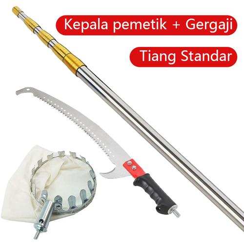 Jual 7M Alat Pemetik Buah Tongkat Teleskopik Gergaji Cabang Ranting Tiang - Tiang standar, 3M ...