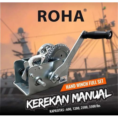 Jual Hand Winch Single Gear With Wire Rope - ROHA - 250KG - Jakarta ...