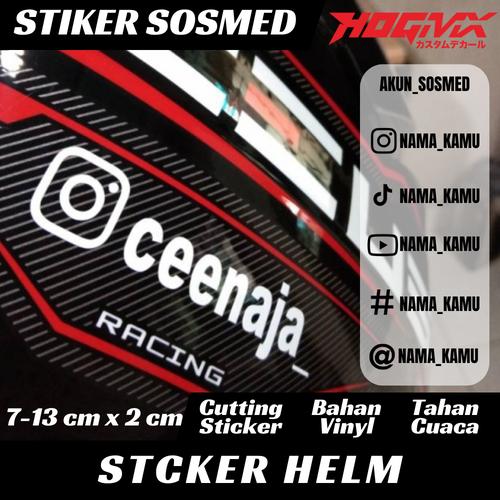 Jual Sticker Sosmed Instagram ID Custom Helm Cutting Stiker Isi 2 ...