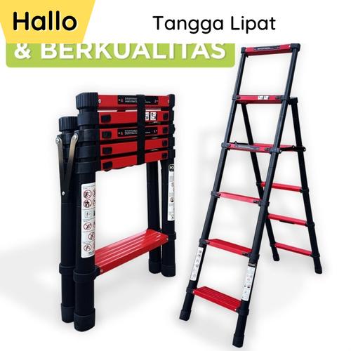 Jual Tangga Lipat Alumunium Ladder Teleskopik Double Side Kokoh Stabil ...