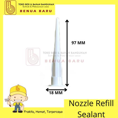 Jual Nozzle Refill Lem Kaca Botol Sealant Tutup Sealant Silikon ...