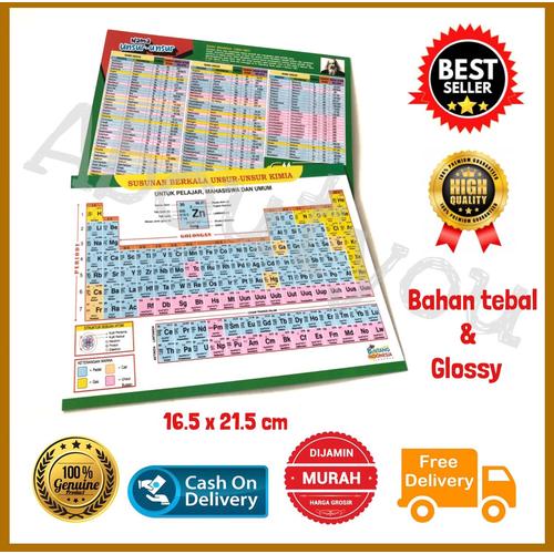 Jual Tabel Kimia Susunan Berkala Unsur Kimia Tabel Periodik Kimia ...