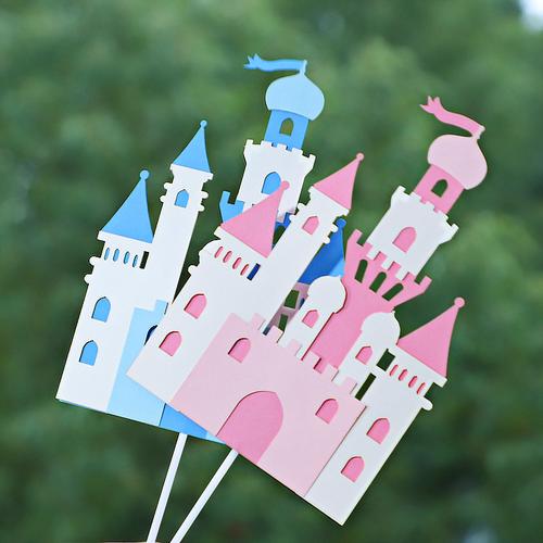 Jual Cake Topper Prince/Princess - Boy/Girl - Istana - Biru Muda ...