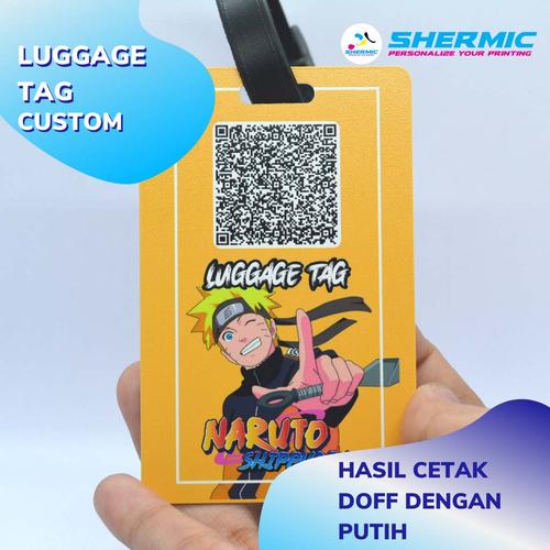 Jual Cetak Custom Print UV Luggage Tag Name Tag Label ID Card Tas Koper PVC - Cetak Warna + P ...