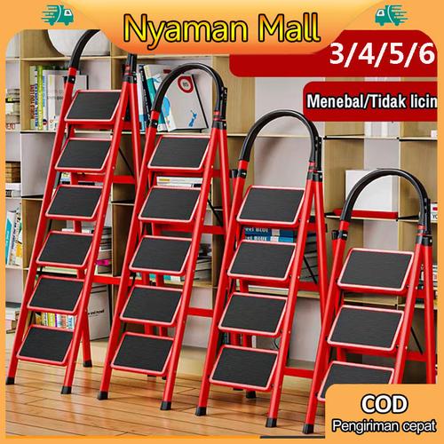 Promo 3/4/5/6 Step Tangga Lipat Multifungsi Lipat/Household Ladder 6 ...