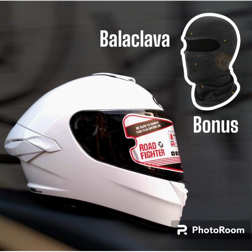 Jual HELM NHK MARK 1 SOLID WHITE/PUTIH FULLFACE SINGLE VISOR SMOKE ...