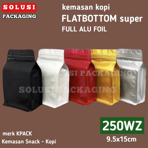Jual FLATBOTTOM WARNA 250GRAM/STANDING POUCH/PLASTIK KLIP KEMASAN KOPI ...