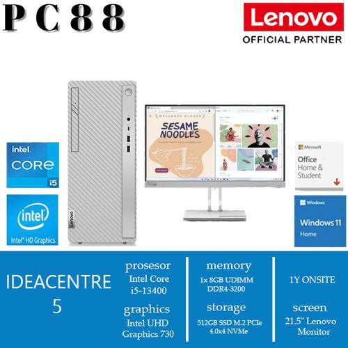 Jual Lenovo IdeaCentre 5 14IRB8 0FID i5-13400 8GB 512GBSSD W11 OHS ...