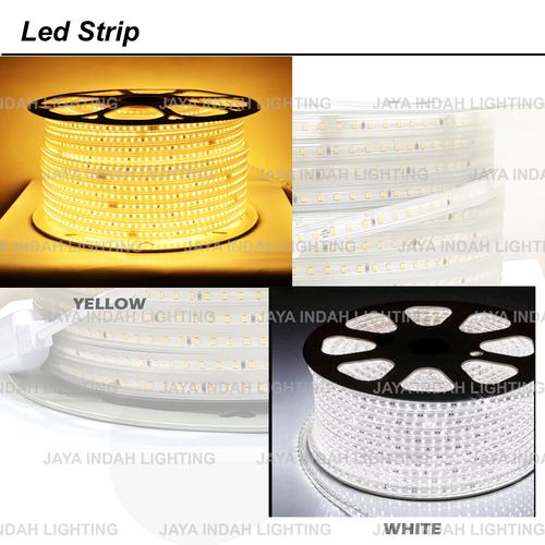 Jual LED STRIP 2835 SUPER-220V-96L/M,CUT 25CM DOUBLE TIPS - 6500K-PUTIH ...