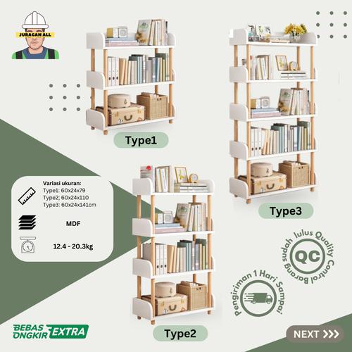 Jual RAK BUKU SERBAGUNA/RAK SUSUN KAYU MINIMALIS/LEMARI BUKU ...