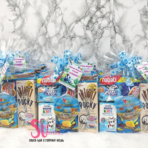 Jual Snack Ulang Tahun Biru || Paket Pocky Ultah anak || Hampers ...